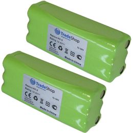 TRADESHOP 2x Trade-shop Ni-Mh Akku, 14,4V 2500mAh 36Wh für taurus Aspirateur Striker Mini T270 079710 Striker Parqute Care Dirt Devil Puck M610-1