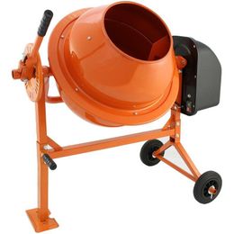 MONSTER SHOP T-Mech Elektrischer Betonmischer Mörtelmischer Betonmischmaschine Mischmaschine 250W Motor - 70 Liter - Orange