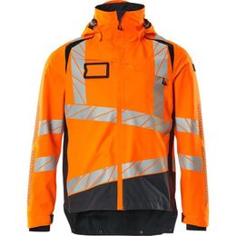 Accelerate safe Hard Shell Jacke 19301 Warnschutz Arbeitsjacke Warnjacke, Farbe: Hi-vis Orange/Schwarzblau, Größe: l - Mascot