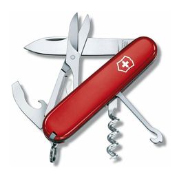 Victorinox - Schweizer Taschenmesser Compact 1.3405 Rot mit 15 Funktionen inklusive Schere und einem Mehrzweckhaken mit integrierter Nagelfeile