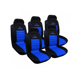 WOLTU - 5er Sitzbezüge Auto Einzelsitzbezug universal Größe, Komplettset,Schwarz-Blau - Schwarz-Blau