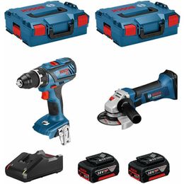 Bosch - Kit 18V BSK182M2B (gsr 18V-28 + gws 18-125-VLI + 2 x 4,0 Ah + GAL18V-40 + 2 L-Boxx 136)