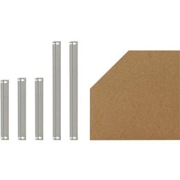 shelfplaza - home 80x50cm Komplettes Fachboden-Set für Eckregal-Schwerlastregale in verzinkt / HDF-Fachboden / zusätzliche Fachböden Eckregale