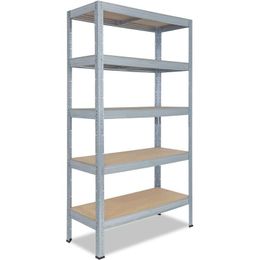 shelfplaza Profi 200x70x40cm Schwerlastregal verzinkt / Metallregal 5 Böden mit je 200kg Tragkraft als Kellerregal, Garagenregal, Werkstattregal & Regal