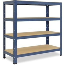 shelfplaza® HOME 100x120x45cm Schwerlastregal blau / Metallregal mit 4 Böden / als Kellerregal, Garagenregal, Werkstattregal oder Lagerregal /