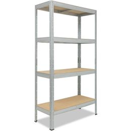 shelfplaza - profi 180x30x45cm Schwerlastregal verzinkt / Metallregal 4 Böden mit je 200kg Tragkraft als Kellerregal, Garagenregal, Werkstattregal &