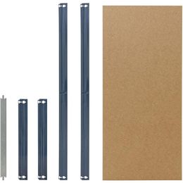 shelfplaza® HOME 110x50cm Komplettes Fachboden-Set für Steckregale in blau / HDF-Fachboden / zusätzliche Fachböden für Schwerlastregale - blau
