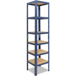 shelfplaza® HOME 230x45x45cm Schwerlastregal blau / Metallregal mit 6 Böden / als Kellerregal, Garagenregal, Werkstattregal oder Lagerregal /