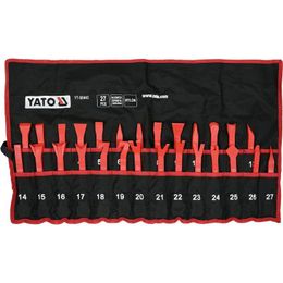 Yato - Kunststoffkeile Montagehebel Zierleistenkeil Cliplöser Hebel kfz Werkzeug Trenngabel Set 27 Teilig