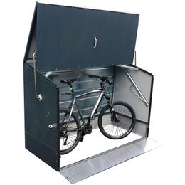 7170 Fahrradbox Fahrradgarage Gartenbox 196x89x133 cm anthrazit mit Rampe - Tepro