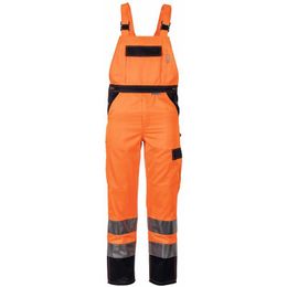 Planam - Latzhose Warnschutz orange/marine Größe 98 - orange