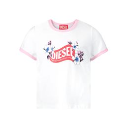 Diesel Kinder Wei&szlig; T-Shirt f&uuml;r M&auml;dchen
