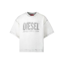 Diesel Kinder Cremewei&szlig; T-Shirt f&uuml;r M&auml;dchen