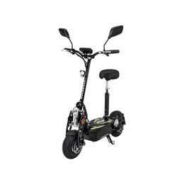 eFlux Street 20 E-Scooter mit Straßenzulassung, 20 km/h, 500 Watt, Elektroroller mit Sitz, klappbar (Schwarz)