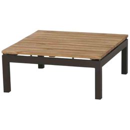 siena GARDEN Gartentisch Alvida, 74x74x30 cm, Teakholz, schwarz