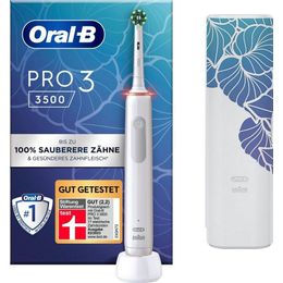 Oral-B Elektrische Zahnbürste PRO 3 3500, Aufsteckbürsten: 1 St., 3 Putzmodi, weiß