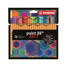Stabilo ® point 88® fineliner Arty cardboard wallet of 24 colors
