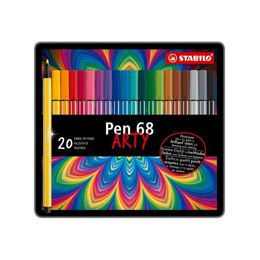 Stabilo Pen 68 Arty metal tin of 20 colors