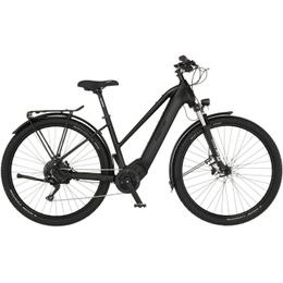 FISCHER BIKE FISCHER Fahrrad E-Bike TERRA 8.0i 45, 10 Gang Shimano Deore Schaltwerk, Kettenschaltung, Mittelmotor, 711 Wh Akku, (mit Fahrradschloss), Pedelec, Elektrofahrrad für Damen u. Herren, ATP, schwarz