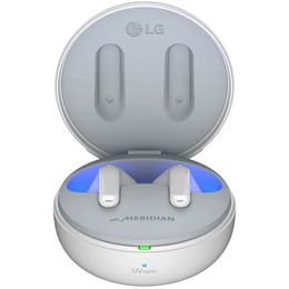 LG TONE Free DT60Q In-Ear-Kopfhörer (Active Noise Cancelling (ANC), Freisprechfunktion, LED Ladestandsanzeige, Sprachsteuerung, integrierte Steuerung für Anrufe und Musik, Google Assistant, Siri, Bluetooth), weiß