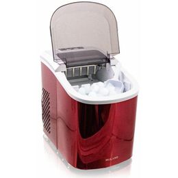Eiswürfelmaschine Edelstahl Eiswürfelbereiter Eiswürfel Ice Maker Eis Maschine Icemaker (Rot) - Rot - Mulano