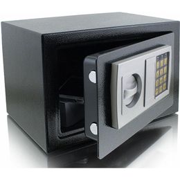 BITUXX Elektronischer Möbeltresor Minitresor Wandtresor Wandsafe Schranktresor Maße(B/H/T): 310 mm x 200 mm x 220 mm - Türstärke: 3 mm schwarz - Schwarz