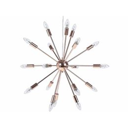 Beliani - Hängeleuchte Kupfer Metall 18-flammig sternförmiger Schirm Sonnen-Optik Moderner Glamouröser Stil - Kupfer
