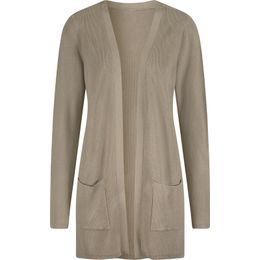 CR&Eacute;ATION L Damen Longstrickjacke in Viskose-Qualit&auml;t schlamm Gr&ouml;&szlig;e 44
