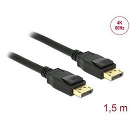 Delock DisplayPort 1.2 Kabel 4K 60 Hz 1,5 m schwarz