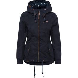 Ragwear Damen Outdoorjacke &raquo;DANKA&laquo; mit Kapuze Urban Streetwear- &Uuml;bergangs-Style mit Kapuze blau M