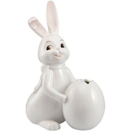 Goebel Sammelfigur Hase Snow White "Little Spring" (1 St), mit Vase, Höhe ca. 30 cm, weiß