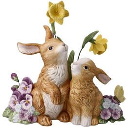 Goebel Osterhase Frühlingserwachen (1 St), Sammelfigur, Hasenpaar mit Blumen, bunt