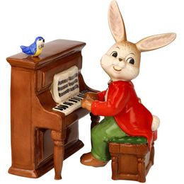 Goebel Spieluhr Musik liegt in der Luft, (1-tlg), Hase mit Klavier, Sammelfigur zum Aufziehen, Ostern, Frühling, bunt