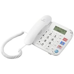 Renkforce RF-DP-400 Schnurgebundenes Seniorentelefon Freisprechen LC-Display Weiß