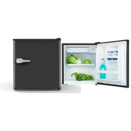 PKM Retro Mini Kühlschrank 46 Liter Kühlbox Tischkühlschrank kompakt in drei Farben (Schwarz)