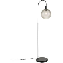 Qazqa - Design-Stehlampe schwarz mit Rauchglas - Chico - Schwarz