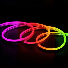 LEDKIA LED-Streifen Neon 11 W/m rgb 220V ac 60 LED/m Halbrund 180º IP67 nach Mass Schnitt alle 100 cm 180º 13m