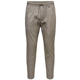 Only & Sons ONLY & SONS Chinohose ONLY & SONS Linus Crop Melange Herren Freizeit-Hose schicke Chino-Hose 22021456 Stoff-Hose Greige