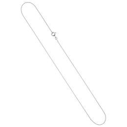 Jobo Goldkette, Ankerkette 333 Weißgold 50 cm 1,3 mm, silberfarben