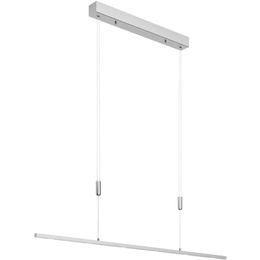 LUCANDE - LED-Esszimmer-Pendellampe Arnik, dimmbar, 120 cm - nickel matt