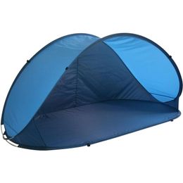 Strandmuschel Pop Up Strandzelt Dunkelblau Polyester blitzschneller Aufbau Wetter- und Sichtschutz Duhome 5063/DH5063