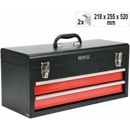 Yato Werkzeugkoffer Werkzeugkiste Werkzeugbox Werkstattkoffer mit 2 Schubladen