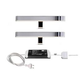 Deko Light Spiegel Line I 2er Bundle Spiegelleuchte LED fest eingebaut 8 W EEK: G (A - G) Warmweiß Silber