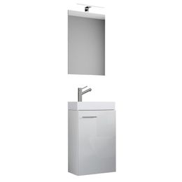 PKline Slito Bad Möbel Set Waschbecken Unterschrank Wandspiegel Badezimmer Waschtisch