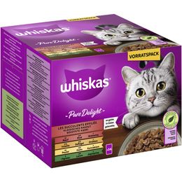 whiskas® PURE DELIGHT Portionsbeutel Multipack Vorteilspack Klassisches Ragout in Gelee 24 x 85g