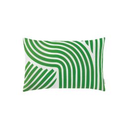 Tom Tailor Unisex Zierkissenhülle mit Wellenmuster, grün, Muster, Gr. 30-50
