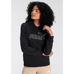 Puma Große Größen: Kapuzensweatshirt, schwarz, Gr.L