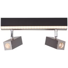 BRILLIANT LEUCHTEN Brilliant Howle Deckenleuchte LED Aluminium, Schwarz, 2-flammig