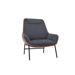 Miliboo Sessel braun mit dunkelgrauen strukturiertem Samtdesign MARCEAU