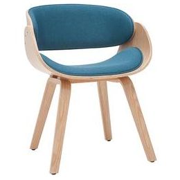 Miliboo Design-Stuhl Weiß und helles Holz BENT